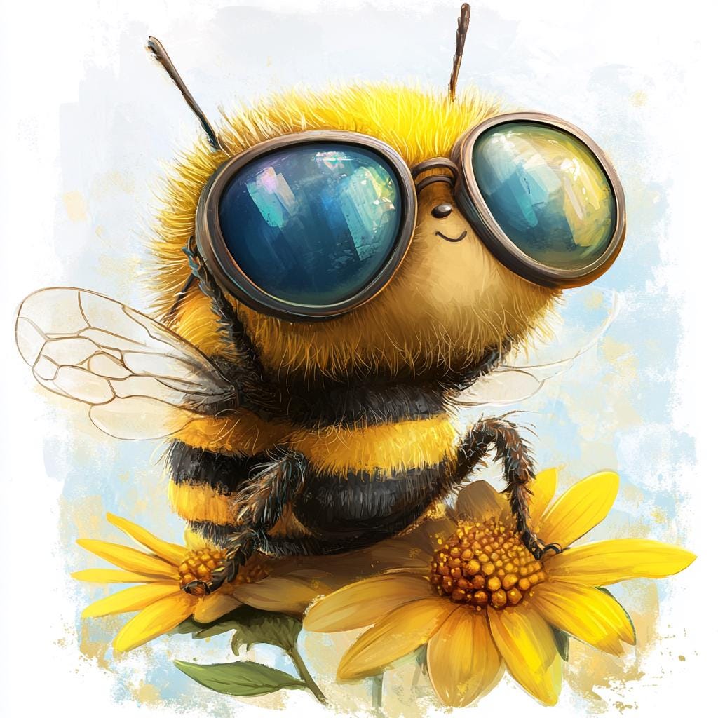 7 Honey Sweet Bees Clipart Bundle, Cute Bees Clipart Bundle, Cute Bees ...