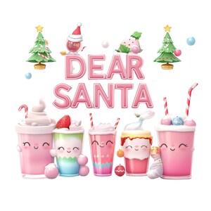 10 Watercolor Christmas Shake Clipart|, Png,jpj, Dear Santa Clipart ...