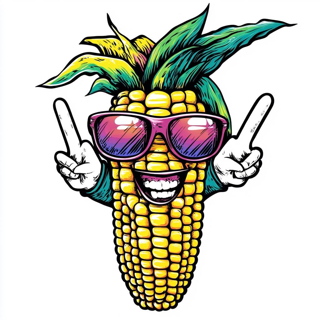 9 Cute Corn Clipart, Vibrant Corn Graphics, Harvest Printables ...