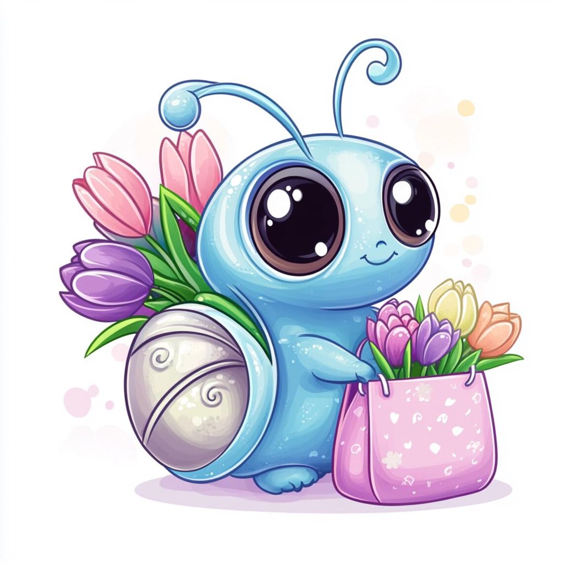 8 Watercolor Cute Snail Clipart, Summer Snail Garden Nursery,png,jpj ...