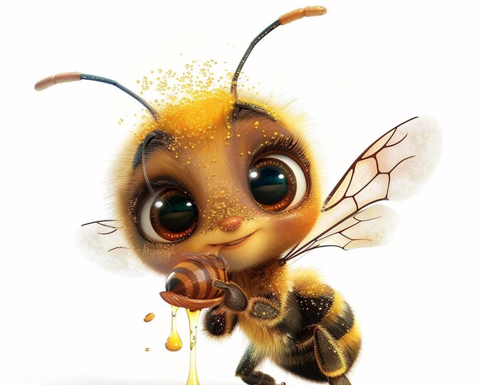 Cute Bees and Daisy Clipart Bundle, Cute Bee Clipart, Honeybee Clipart ...