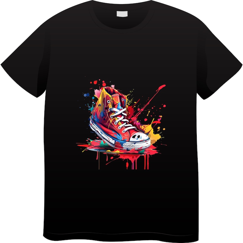 Vibrant Dripping Sneaker Design: Colorful Shoe Art (PNG, JPEJ) - Etsy