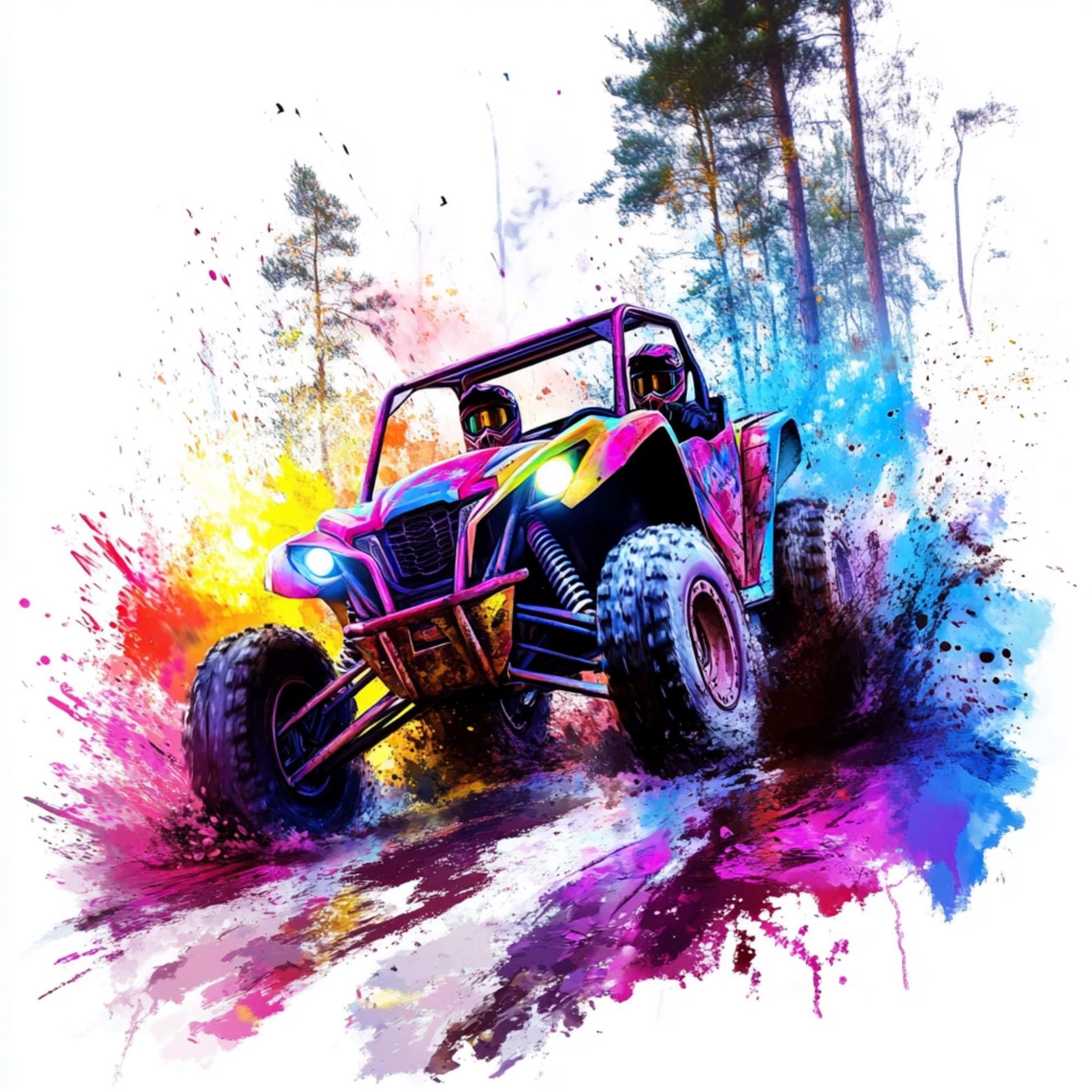 10 ATV Rider Watercolor Sublimation, Digital Download, JPJ, Outdoors ...