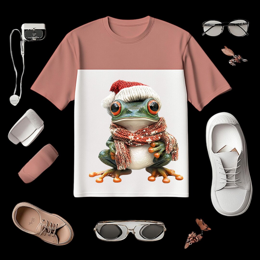 9 Cute Christmas Frog Clipart, Frog Png,jpj, Animal Clipart, Christmas ...