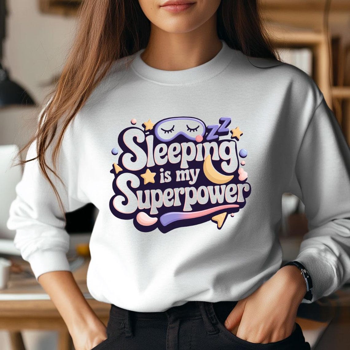 Sleeping is My Superpower PNG - Cute Sleep Lover Quote - Dreamy Night ...