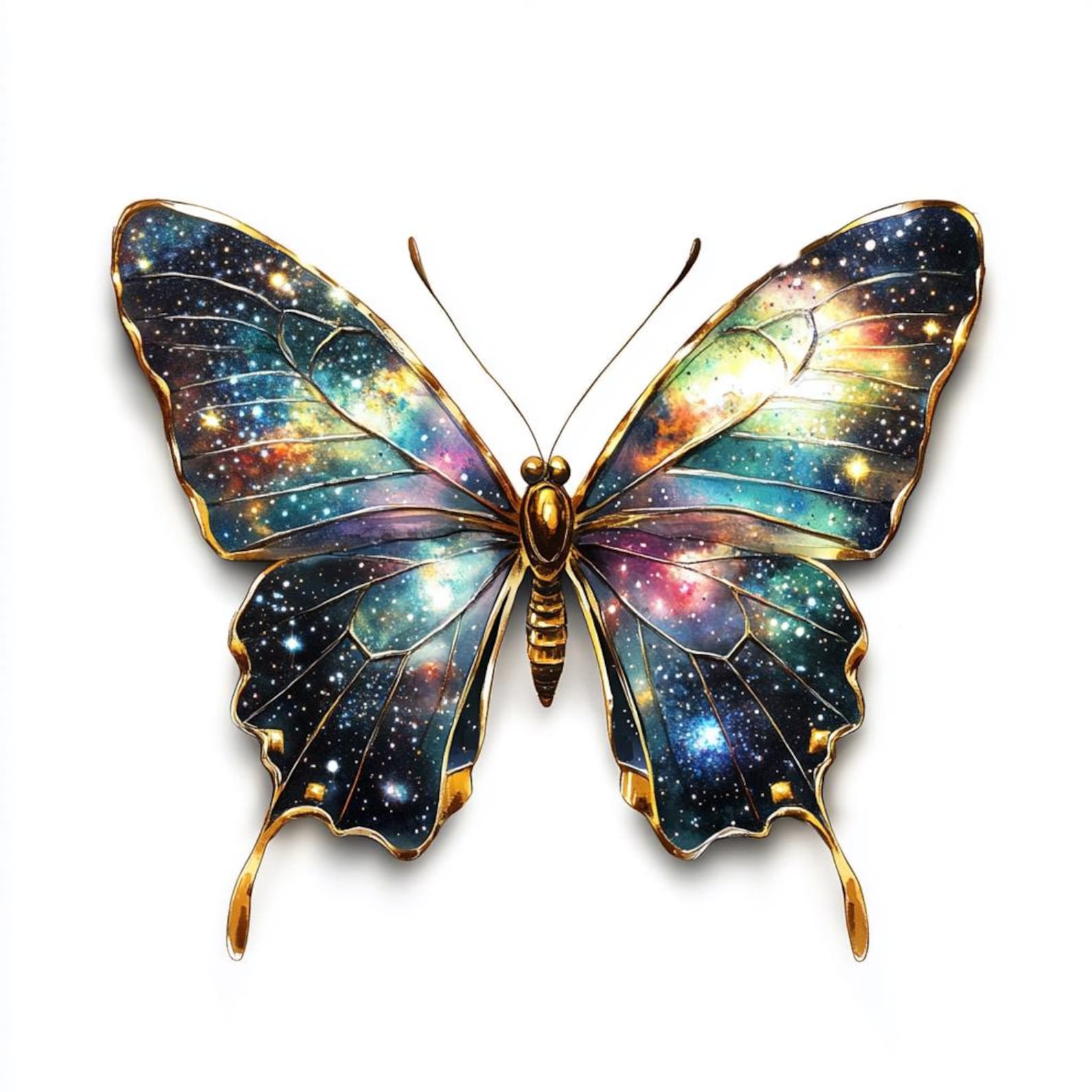 12 Watercolor Butterflies Clipart Watercolor Butterfly PNG,JPJ Colorful ...