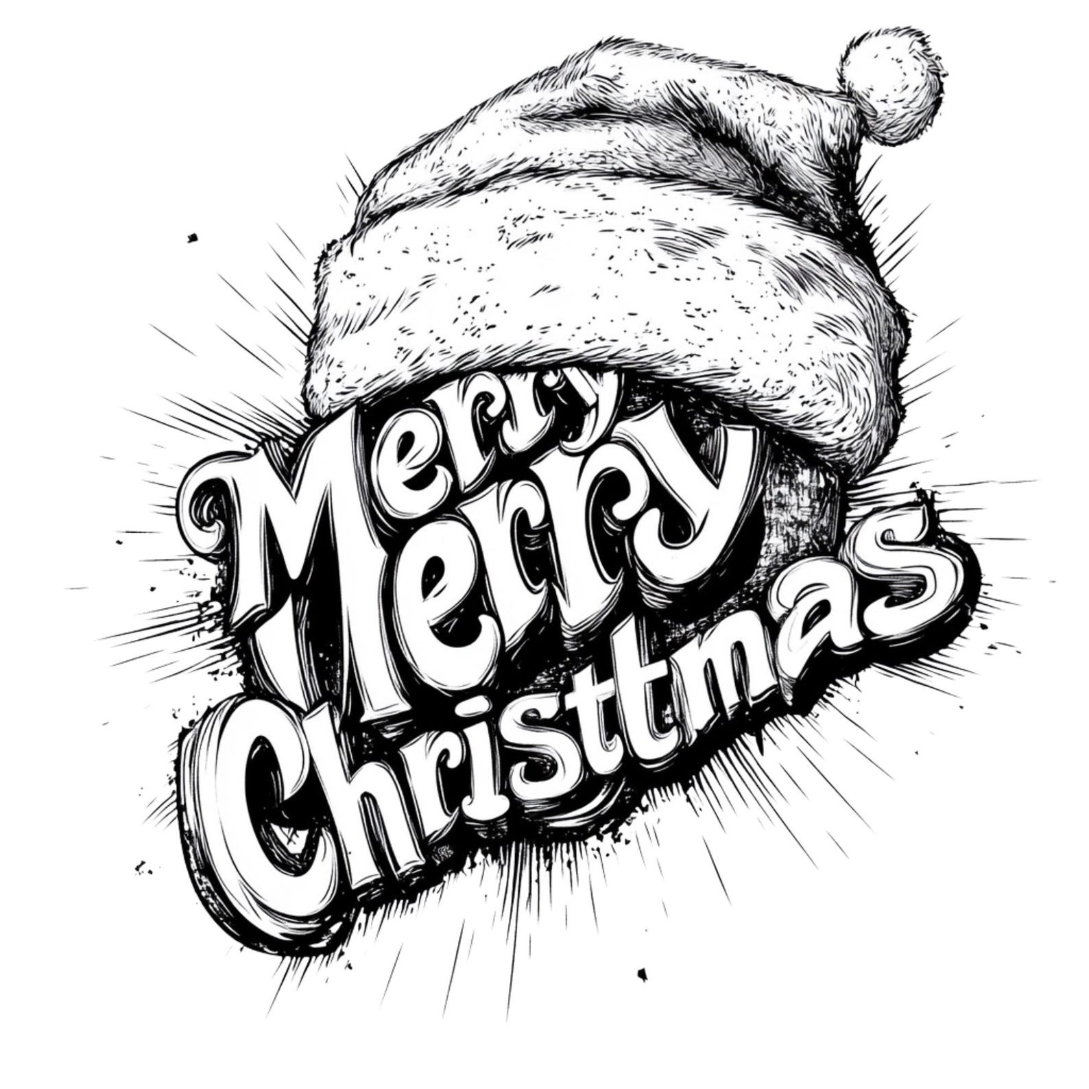 Merry Christmas Clipart Set: Holiday Graphics (PNG, JPG) - Etsy