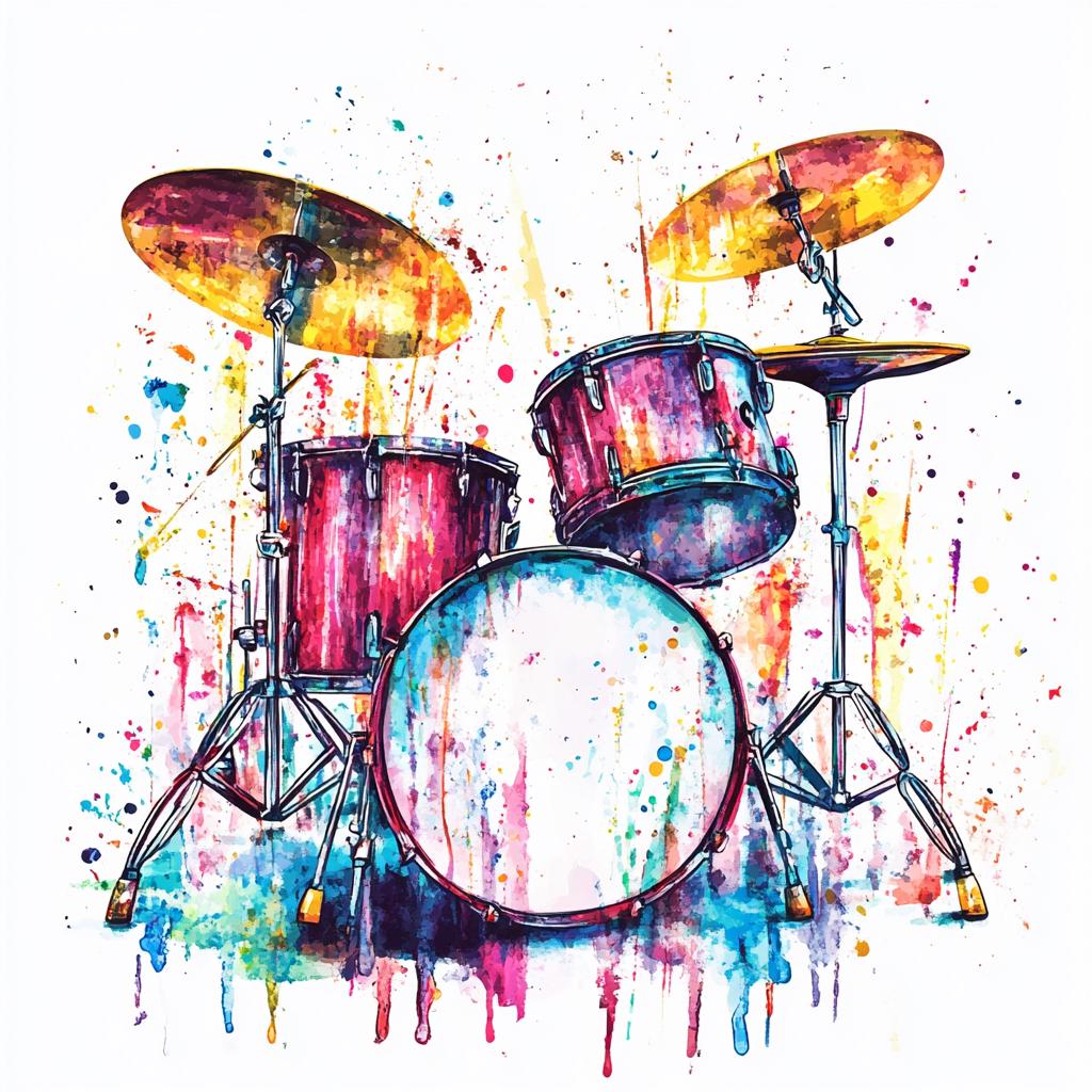 8 Watercolor Drum Clipart, Drum, Musical Instruments, Drum Dxf, Drum ...