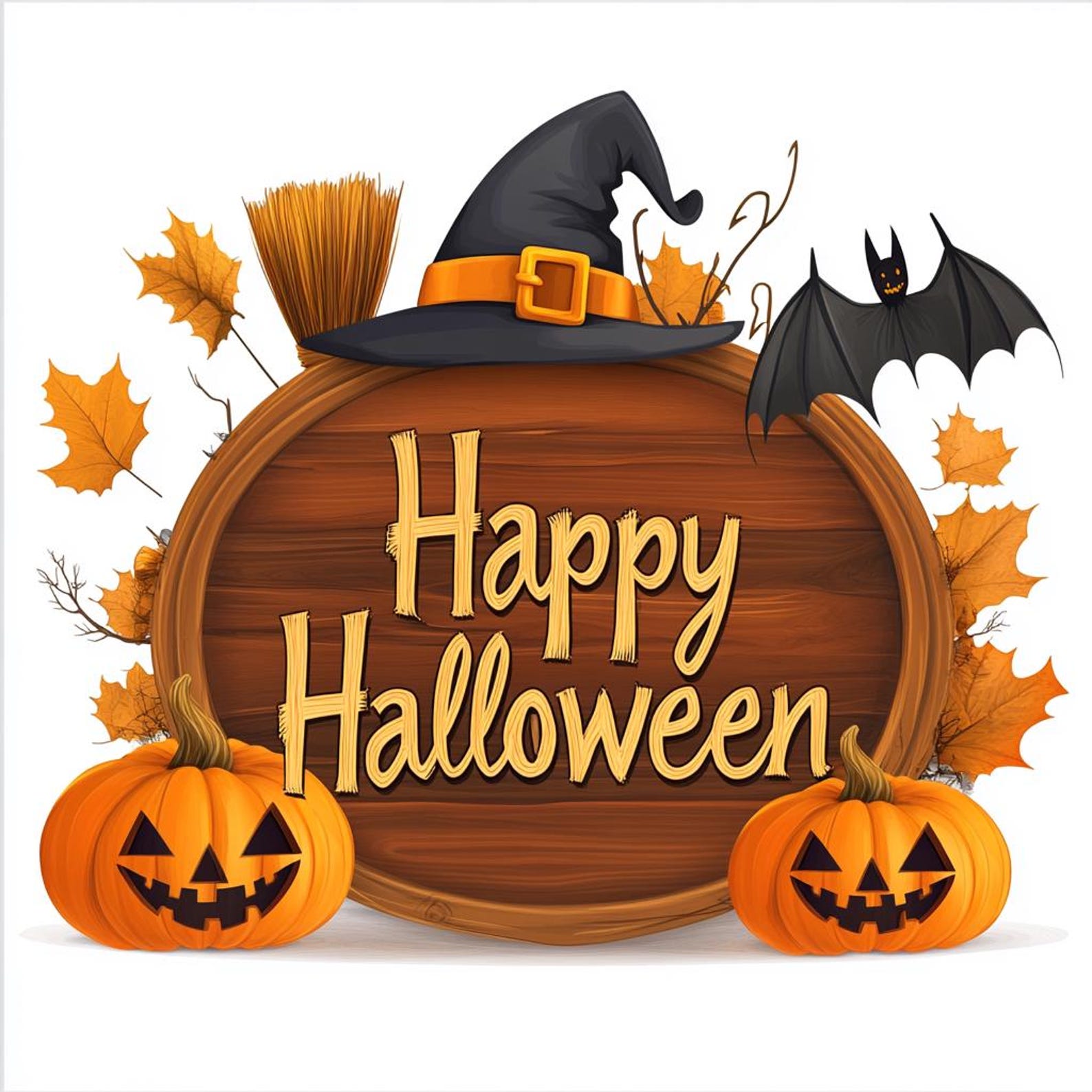 8 Watercolor Halloween Cute Clipart, PNG,JPJ, Halloween Clipart, Cute ...