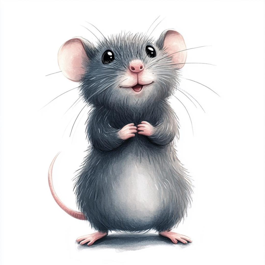 8 Cute Mouse Clipart Mice PNG,JPJ, Whimsical Mouse Sublimation Funny ...