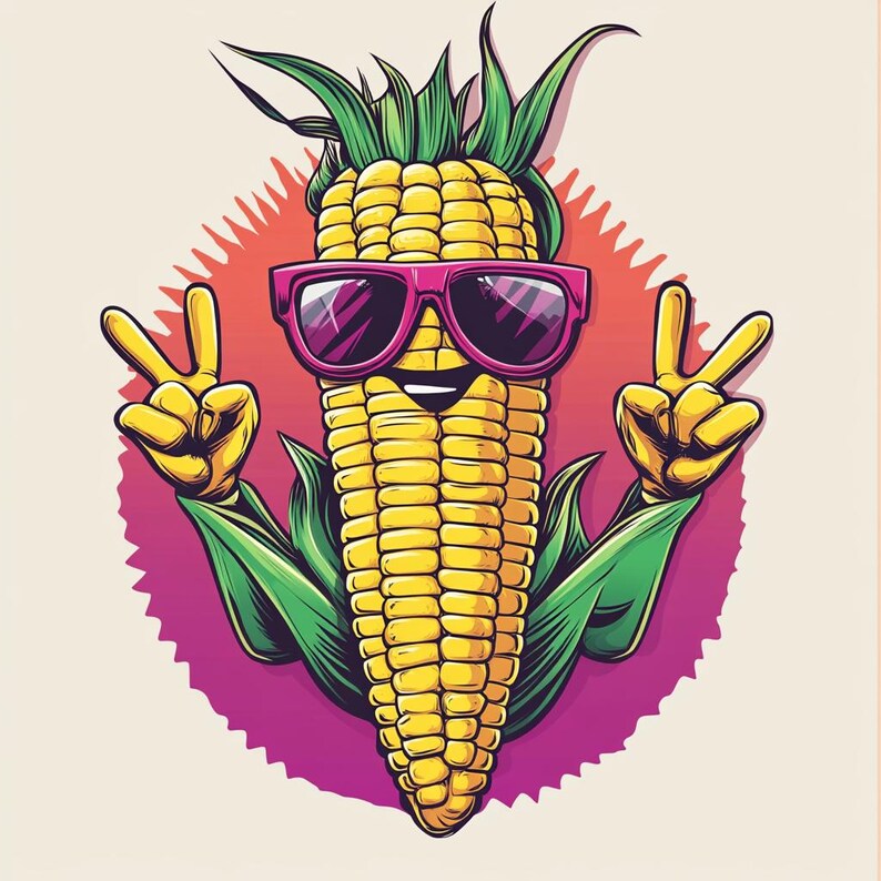 9 Cute Corn Clipart, Vibrant Corn Graphics, Harvest Printables ...