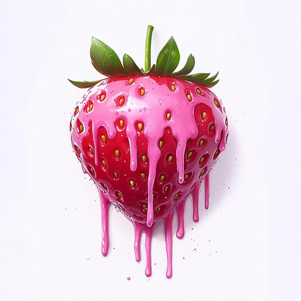 Watercolor Dripping Fruits Clipart: PNG Illustration Elements (digital ...