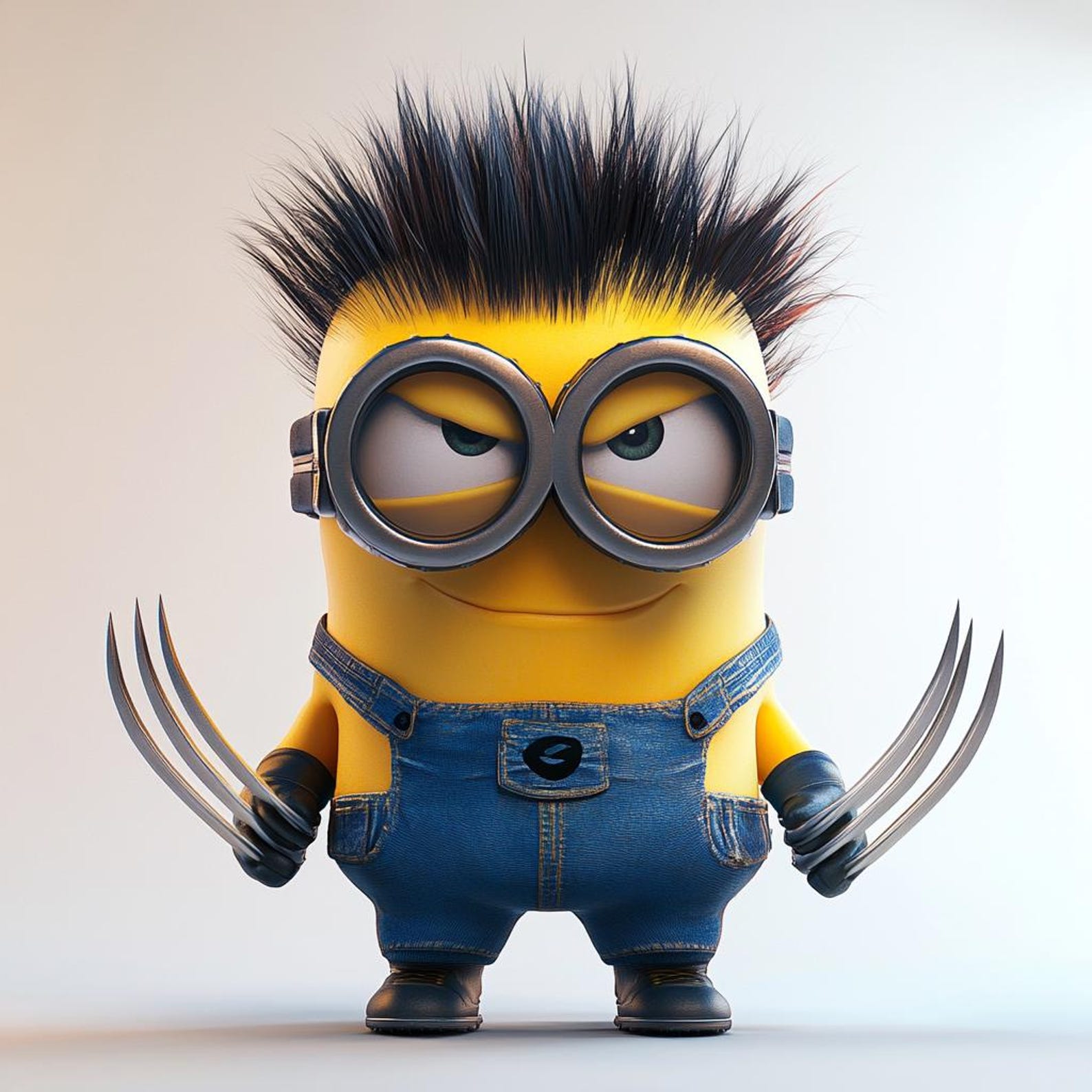 Minion Wolverine Clipart: Superhero PNG Images (digital File) - Etsy