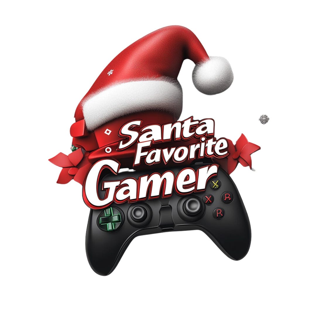 Santa Gamer Christmas Clipart: Holiday Gaming PNG (digital Download) - Etsy