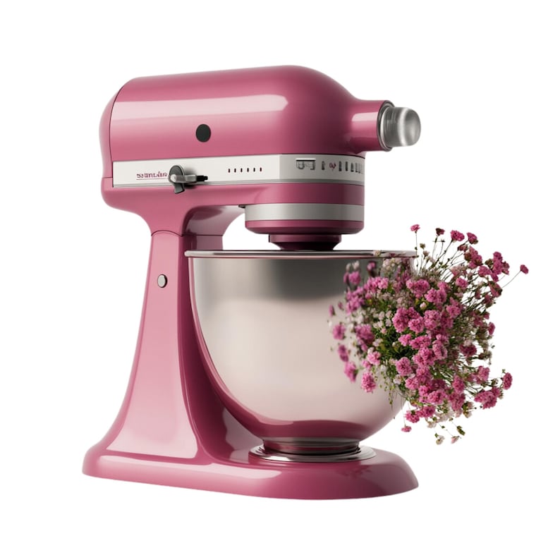 Floral Kitchen Mixer Clipart: Watercolor Style (PNG, JPG) - Etsy