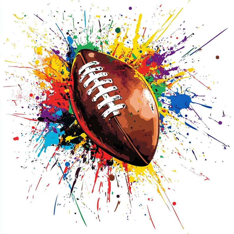 4 Watercolor American Football Clipart, Png,jpj Sports Clipart ...