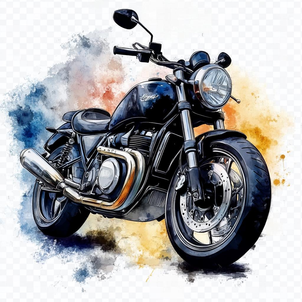 Watercolor Motorbike Clipart: PNG, JPG Files (instant Download) - Etsy