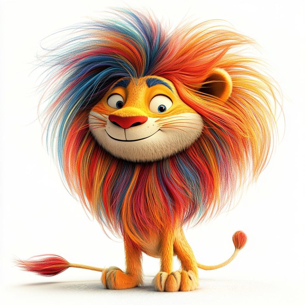 Quirky Lion Clipart: Safari Animal PNG Graphics (commercial Use) - Etsy UK