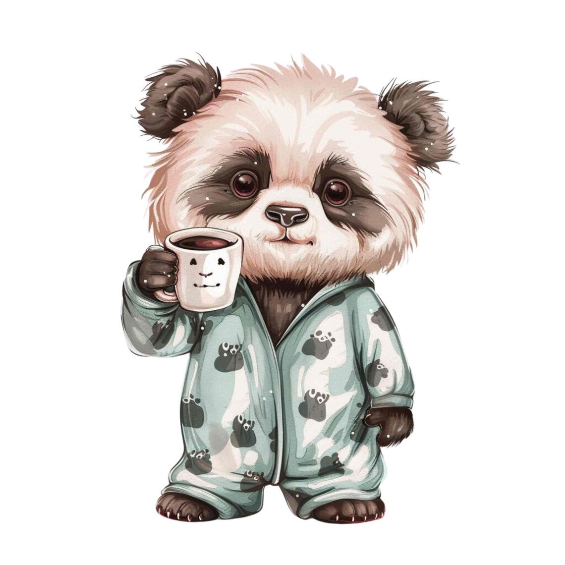 17 Panda Coffee Clipart, Grumpy Panda Clipart, High Quality Png,jpgs ...