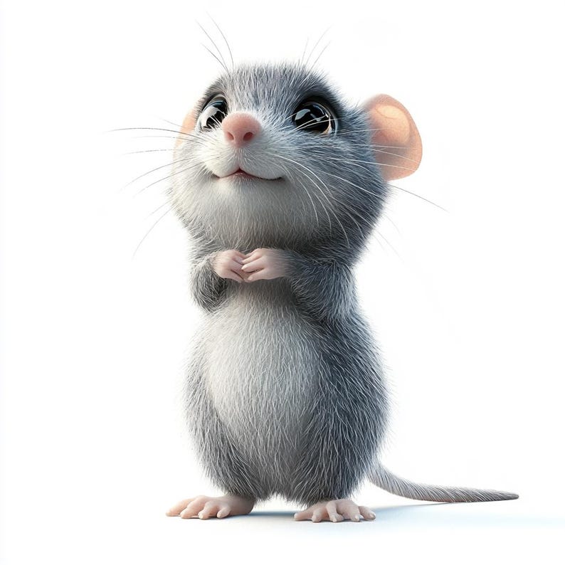 8 Cute Mouse Clipart Mice PNG,JPJ, Whimsical Mouse Sublimation Funny ...