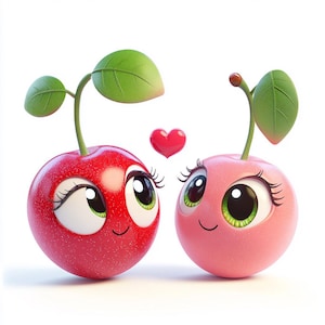7 Cute Cherry Clipart Bundle, High-quality, Png,jpj, Charming Cherry ...