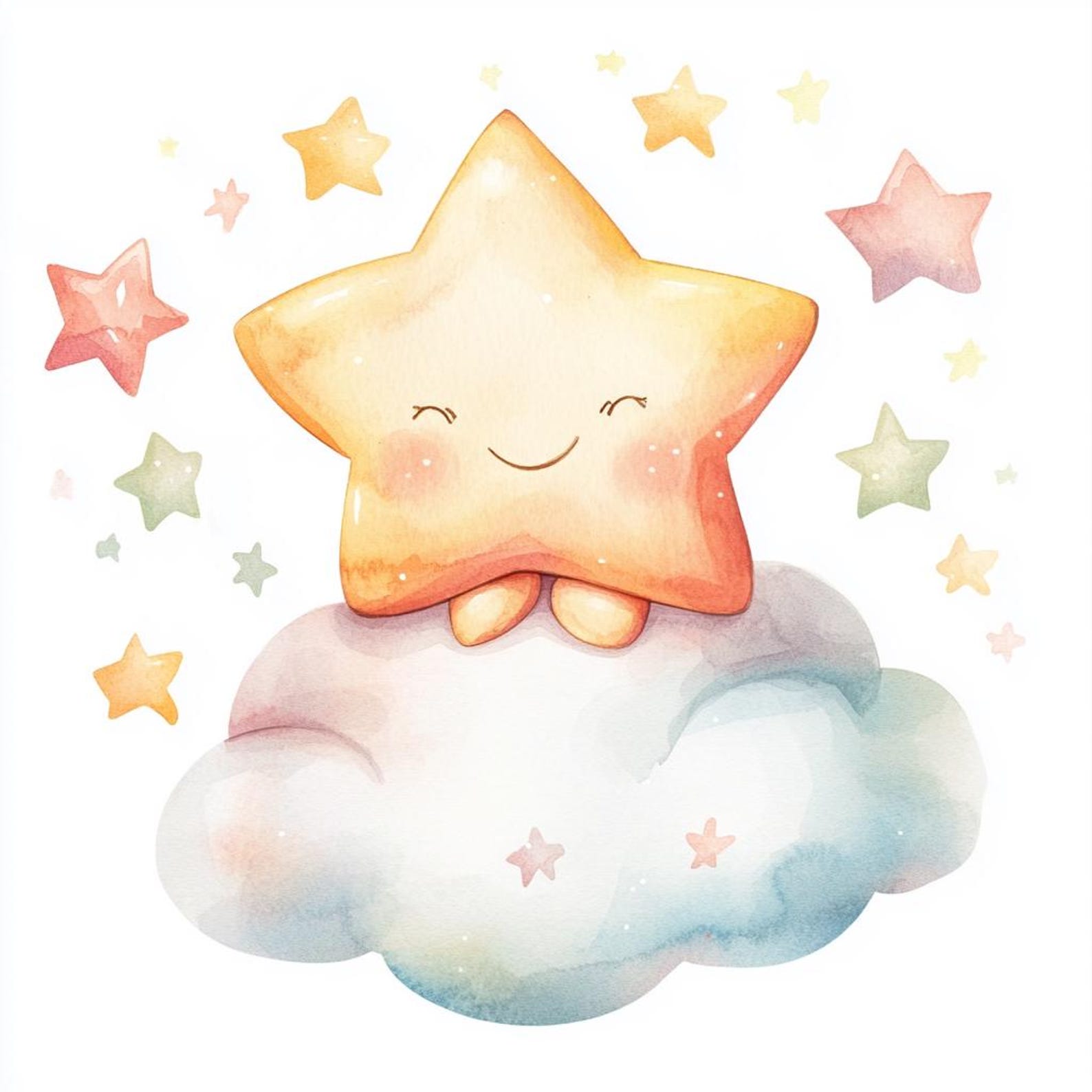 9 Cute Little Star Clipart Bundle -high Quality Jpg,png-digital ...