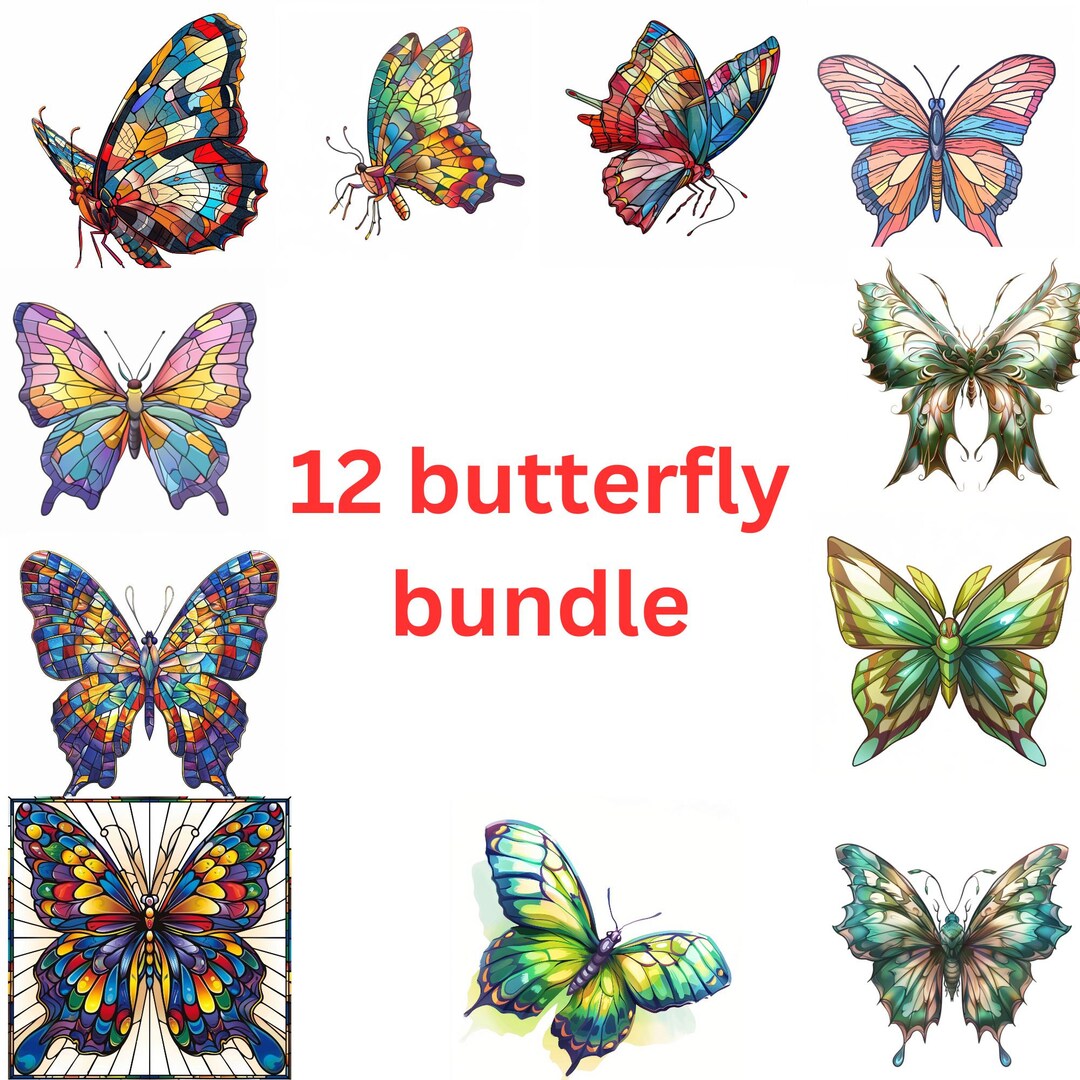 Watercolor Butterfly Clipart Bundle: PNG, JPG Files (digital Download ...