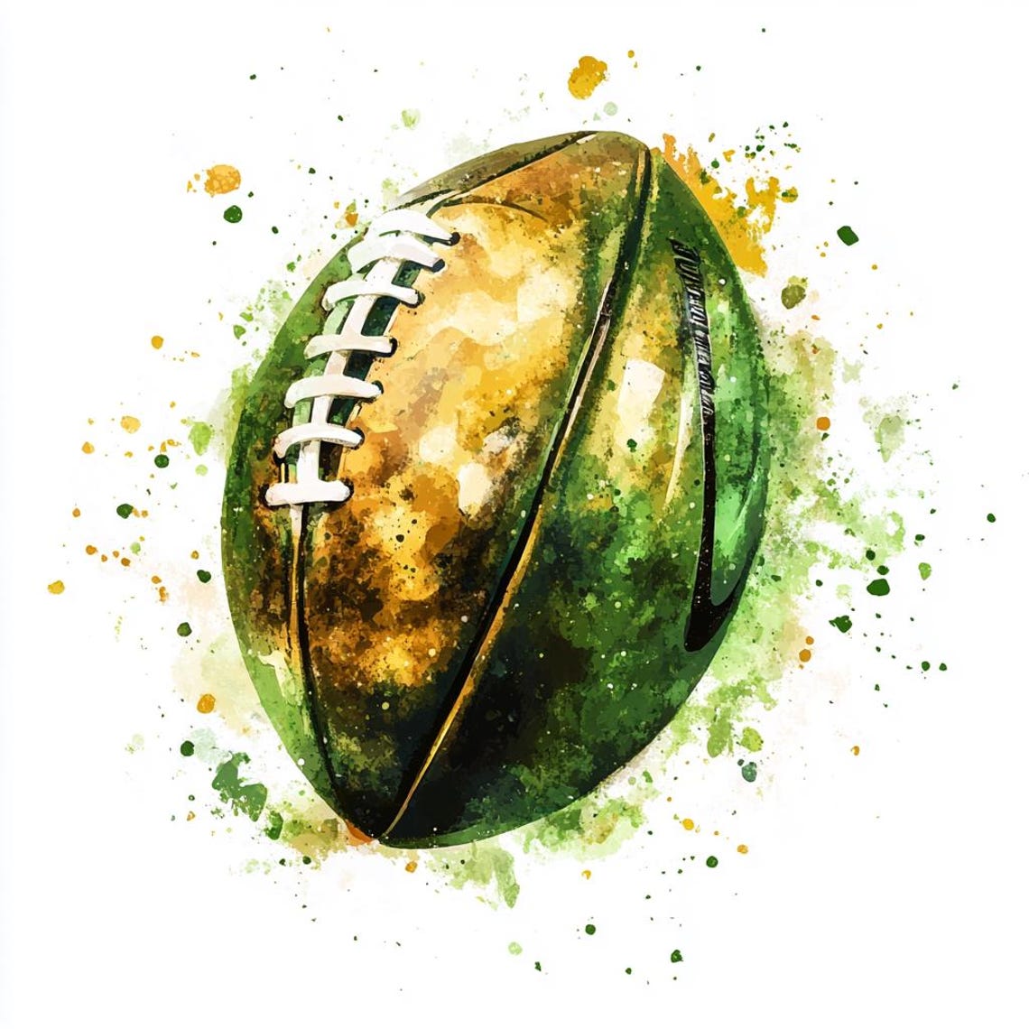 4 Watercolor American Football Clipart, Png,jpj Sports Clipart ...