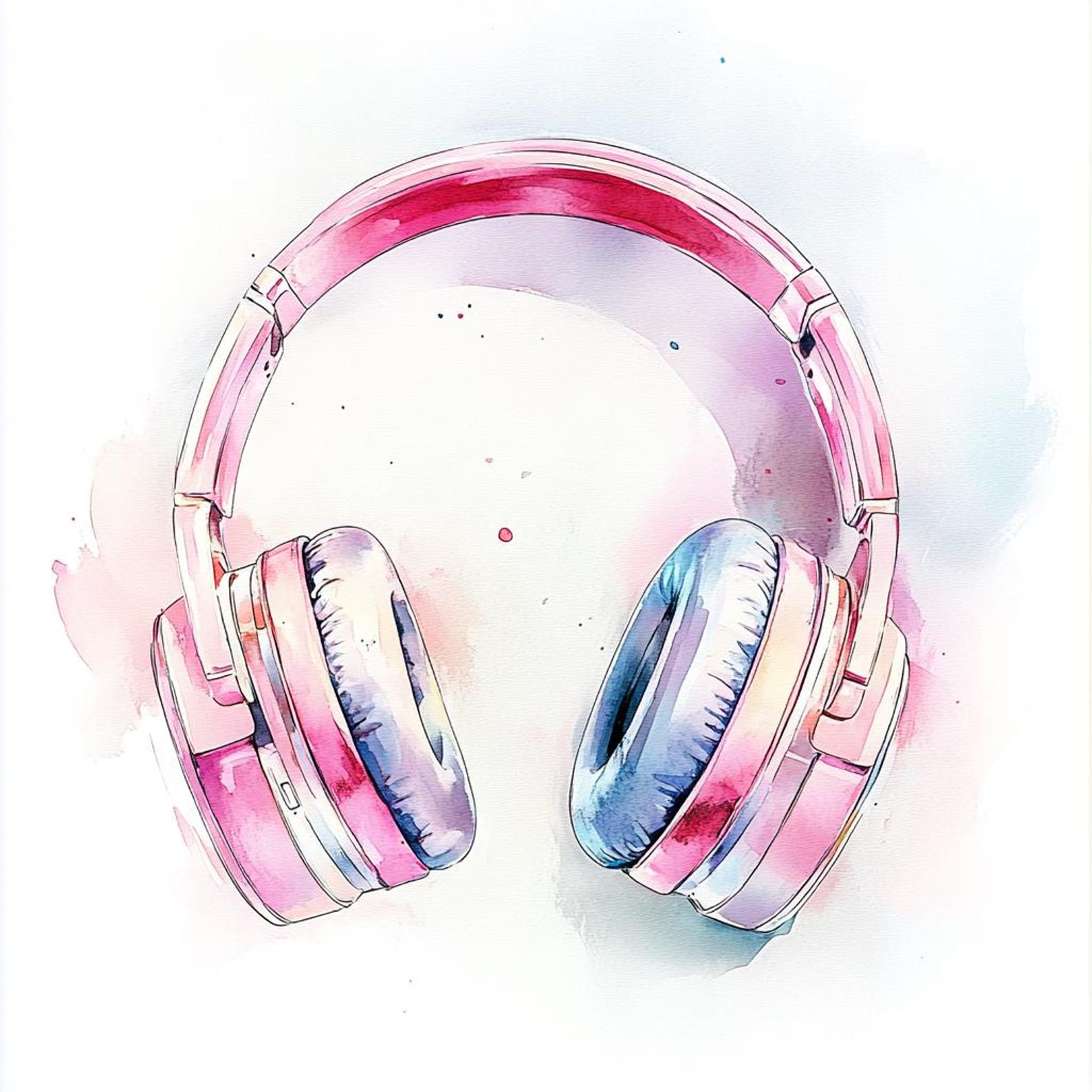 9 Watercolor Headphone Clipart Dynamic Game Headphone Clipart Bundle ...