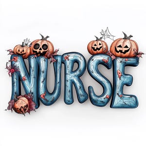 Halloween Nurse Clipart: Spooky Medical Designs (PNG, JPG) (digital ...