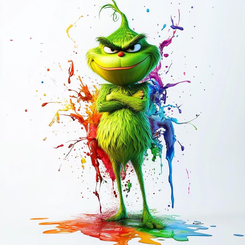 Grinch Christmas Clipart: Holiday PNG Illustrations (commercial Use) - Etsy