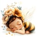 7 Honey Sweet Bees Clipart Bundle, Cute Bees Clipart Bundle, Cute Bees ...