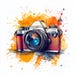 Watercolor Camera Clipart Bundle: Photography Illustrations (digital ...