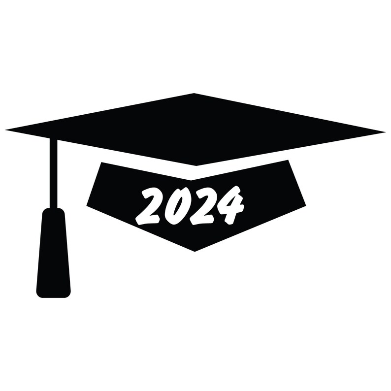 Graduation Cap 2024 SVG, Graduation Cap Silhouette, Class of 2024 ...
