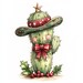 10 Christmas Cactus Clipart, Digital Watercolor Clip Art, Cute Cactus ...