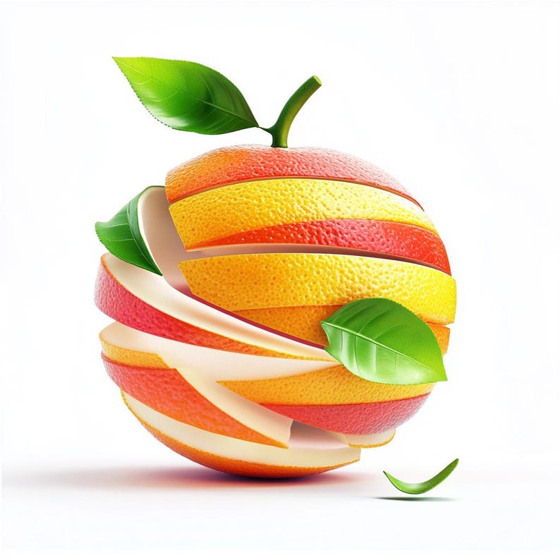 8 Fruit Clipart, Cute Watercolour Fruits Clipart, PNG,JPJ, Commercial ...
