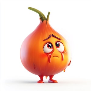 Crying Onion Clipart: Funny Food Illustrations (digital Download) - Etsy