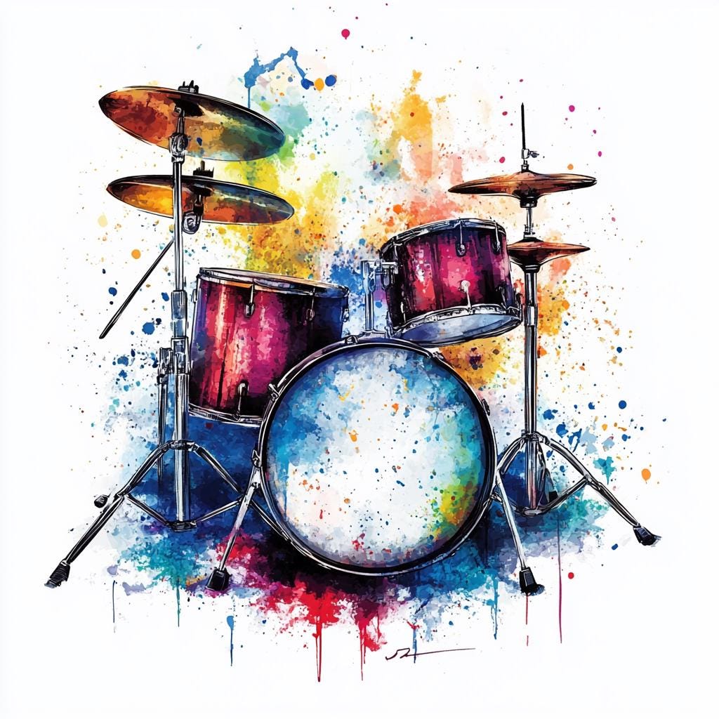 8 Watercolor Drum Clipart, Drum, Musical Instruments, Drum Dxf, Drum ...