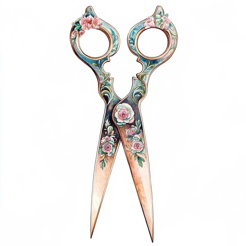 7 Cute Scissors Clipart - Watercolor Classroom Scissors School Cute ...