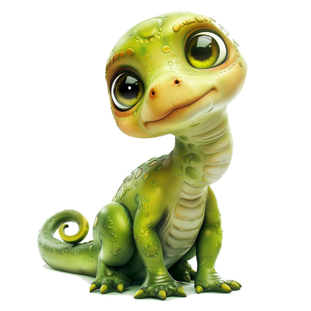 10 Cute Dinosaur Dragon Animal Watercolor Clipart File PNG,JPJ Using ...