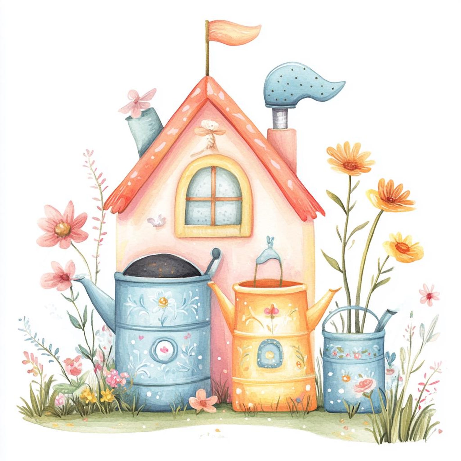 8 Whimsical Tree House Clip Art Set Fun Digital Images Scrapbooks, Card ...