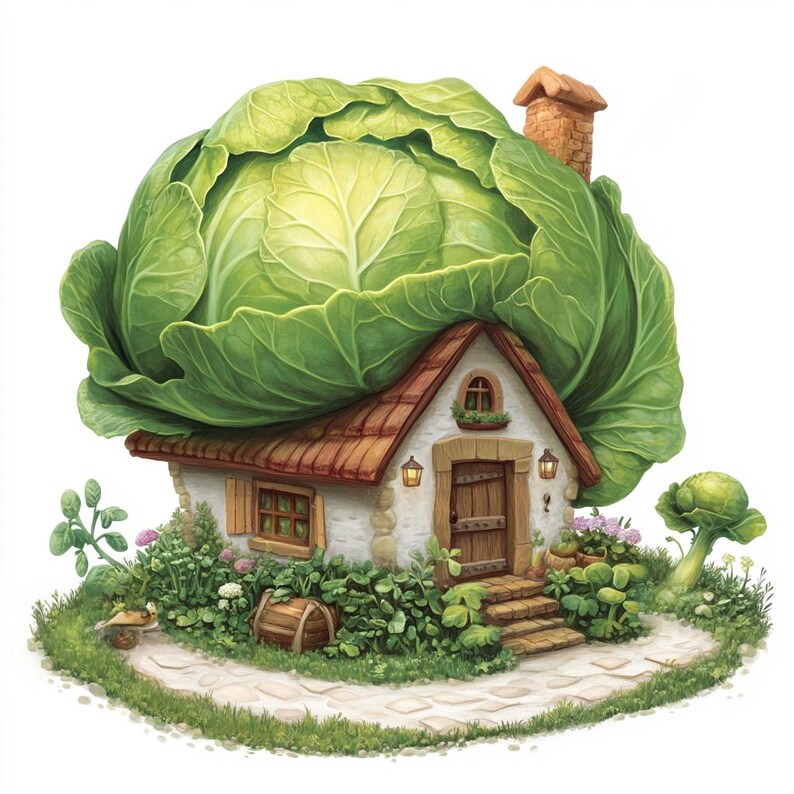 8 Vegetable Houses Clipart,png,jpj |fantasy Clipart,fairy Home,cute ...