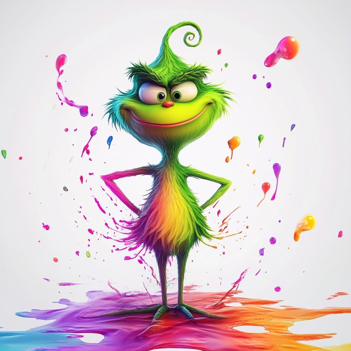 Grinch Christmas Clipart: Holiday PNG Illustrations (commercial Use) - Etsy