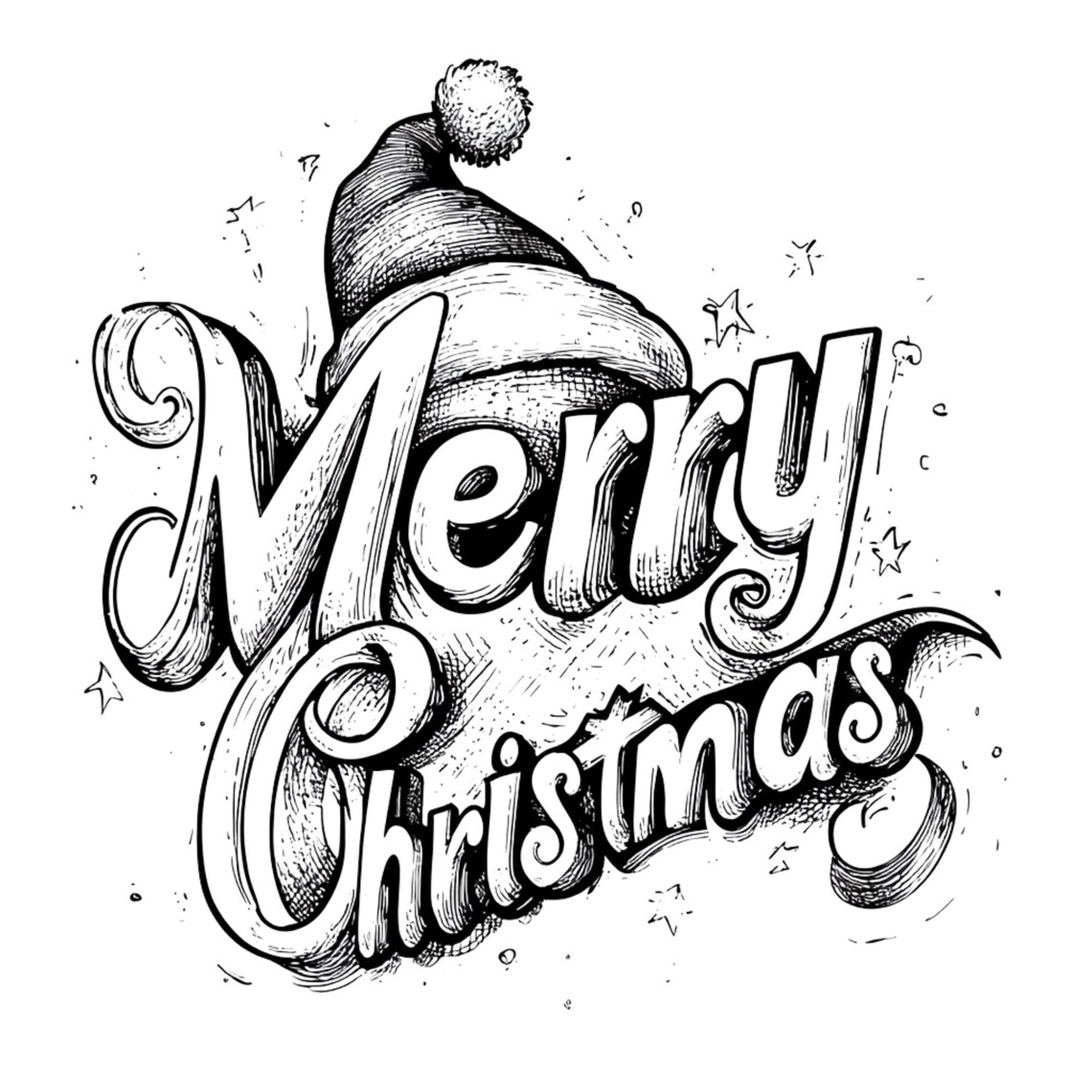 Merry Christmas Clipart Set: Holiday Graphics (PNG, JPG) - Etsy