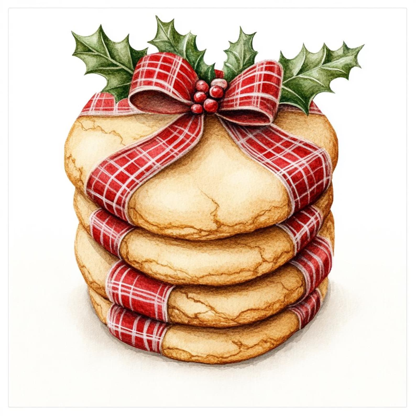 Christmas Cookie Clipart: Watercolor Biscuit Designs (PNG, JPG) - Etsy