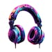Watercolor Headphones Clipart: Dripping Paint Designs (digital Download ...