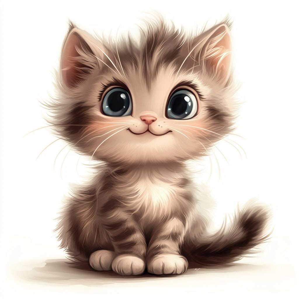 10 Sweet Cat Clipart Bundle, Cute Cat PNG,JPJ Kitten Clipart, Happy ...