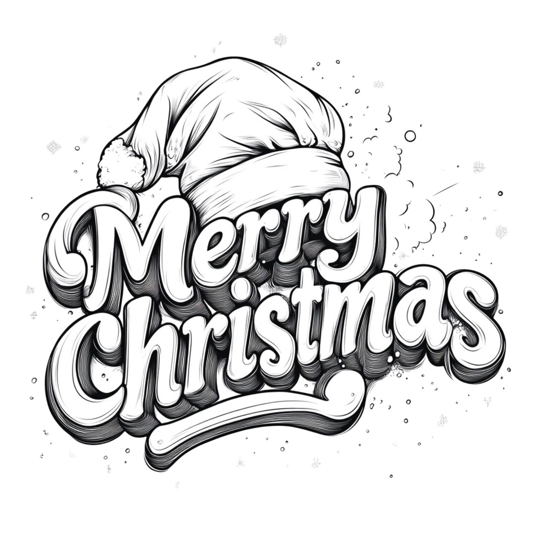 Merry Christmas Clipart Set: Holiday Graphics (PNG, JPG) - Etsy