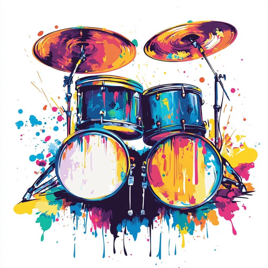 8 Watercolor Drum Clipart, Drum, Musical Instruments, Drum Dxf, Drum ...