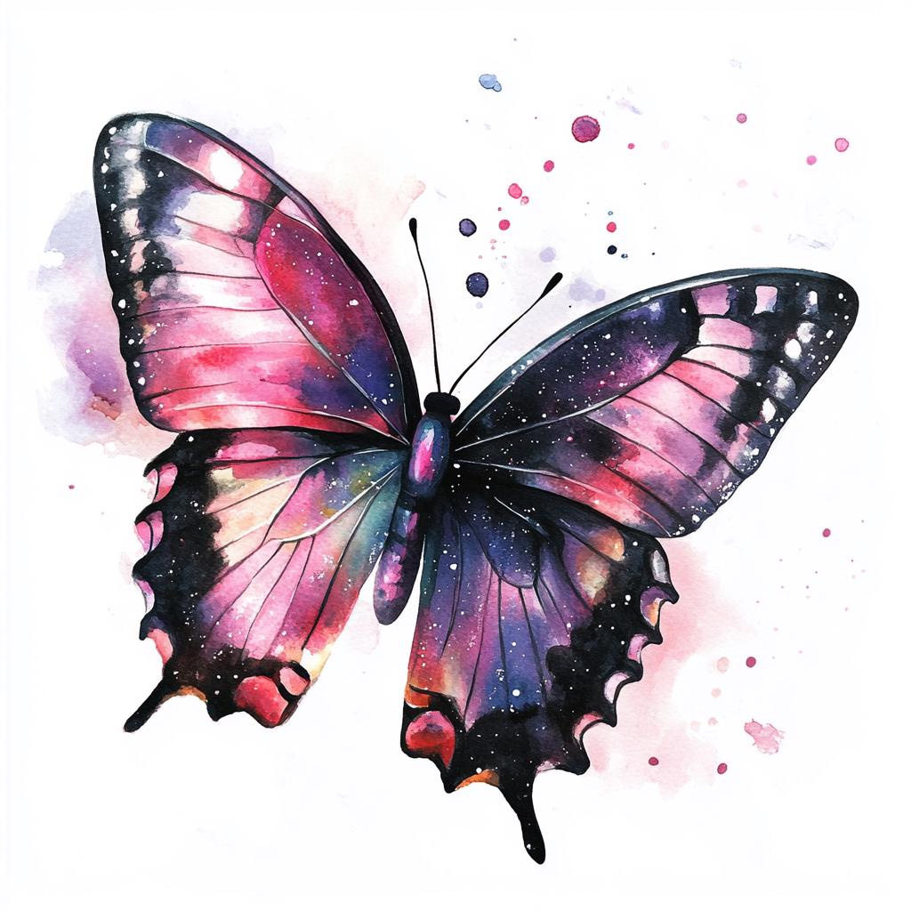 12 Watercolor Butterflies Clipart Watercolor Butterfly PNG,JPJ Colorful ...
